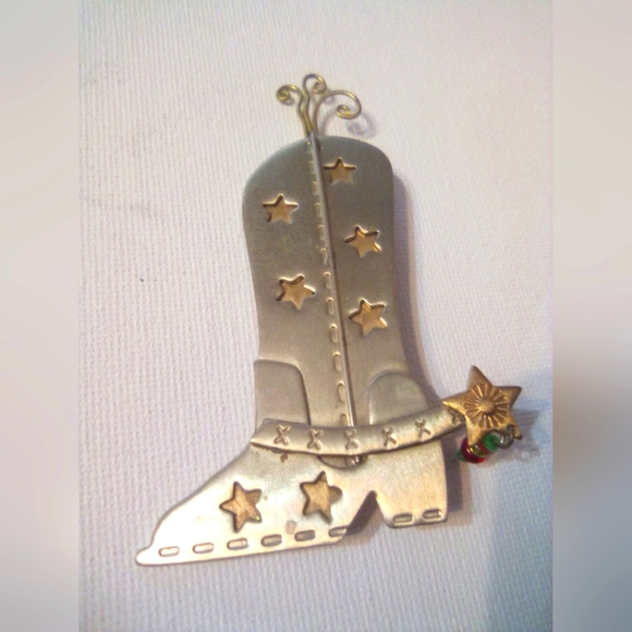 Jewelry | Rare Vintage Cowgirl Boot Brooch Pin | Poshmark